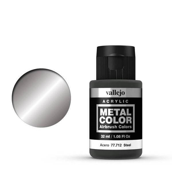 Vallejo Metal Color Steel 32ml Acrylic Paint – Warhaus